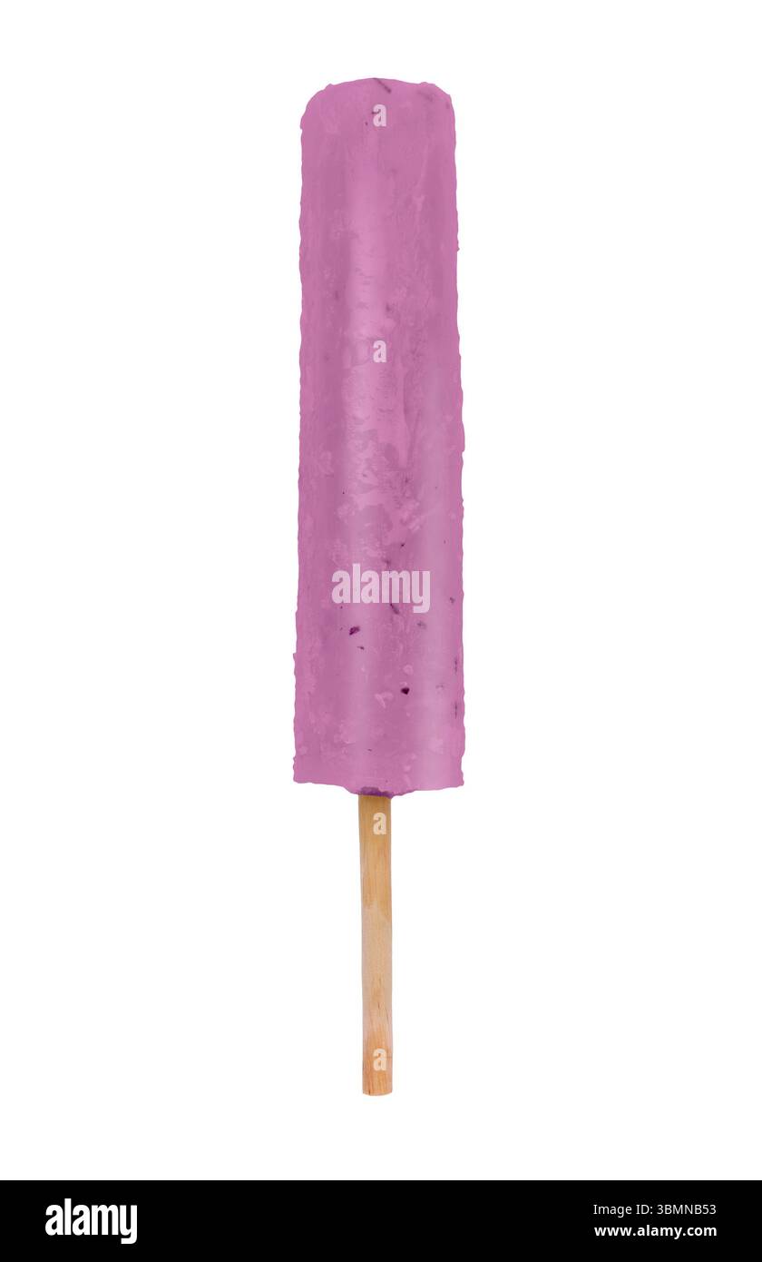 Purple ice cream on stick Cut Out Stock Images & Pictures - Alamy