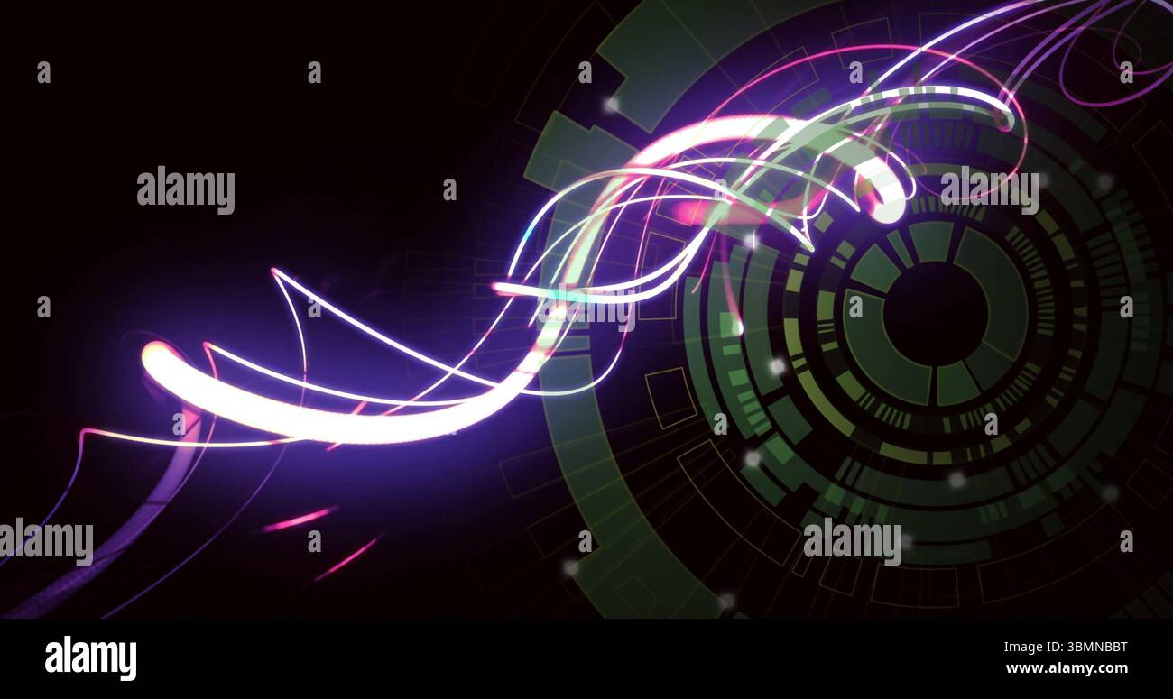 Sweeping neon light streaks hi-res stock photography and images - Alamy