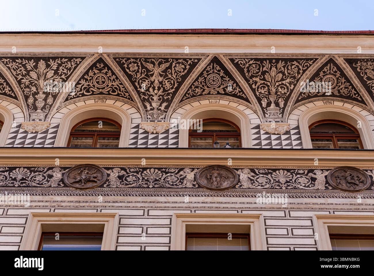 Decooration of the building in Old Prague Stock Photo - Alamy