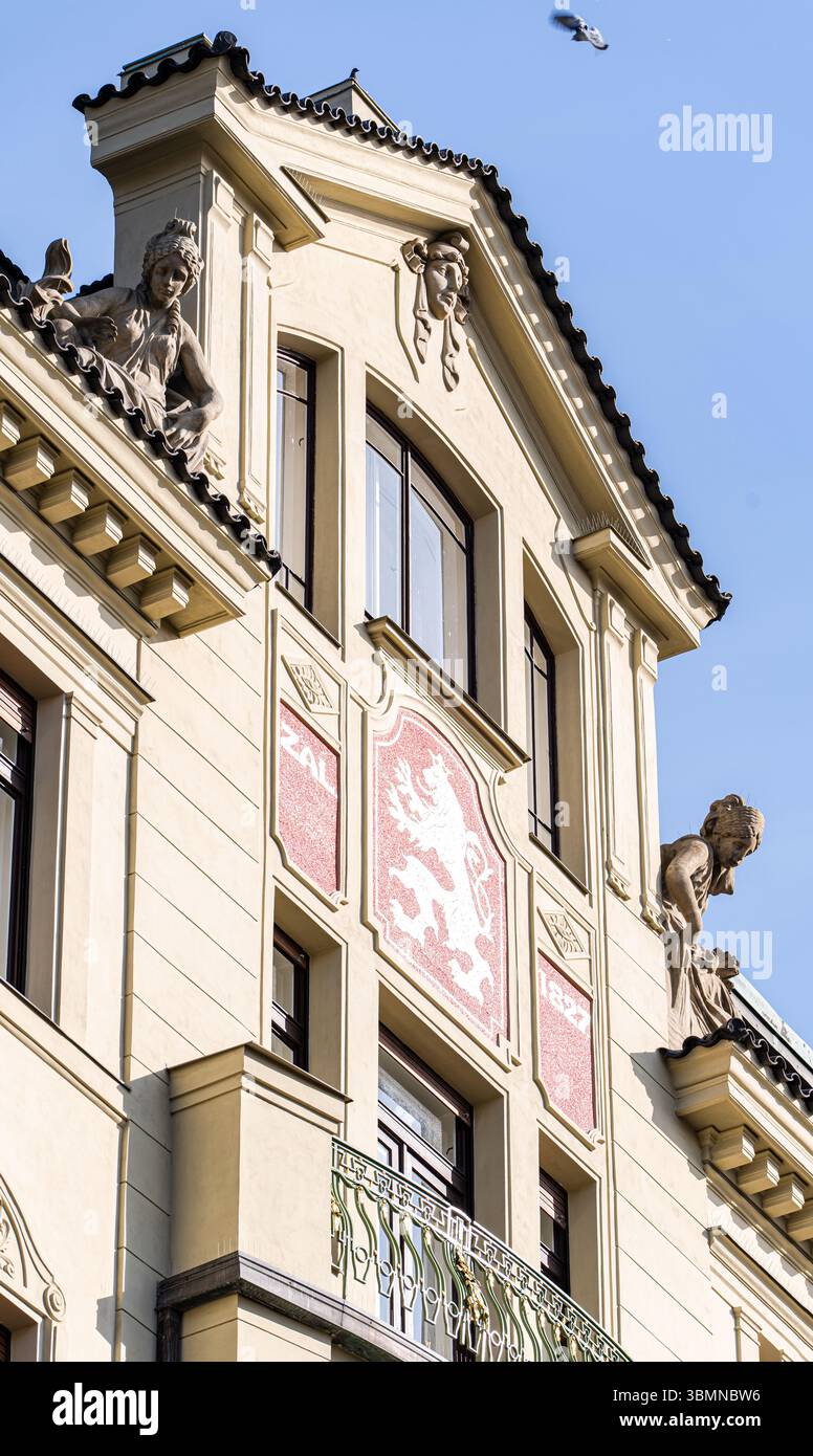 Decooration of the building in Old Prague Stock Photo - Alamy