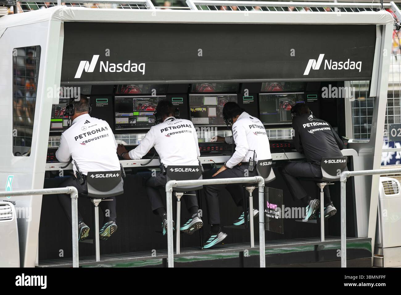 Mercedes AMG F1 Team pitwall engineers during the Formula 1 MSC Cruises ...