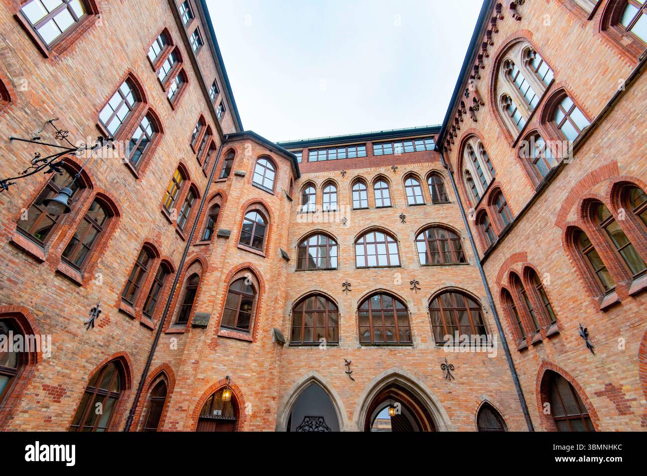 Windows in inner courtyard hi-res stock photography and images - Alamy