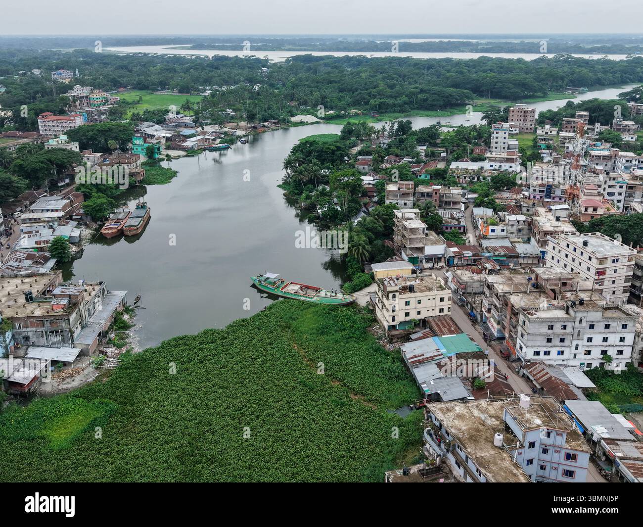(EDITORS NOTE: Image taken with drone)An aerial view of a bustling ...