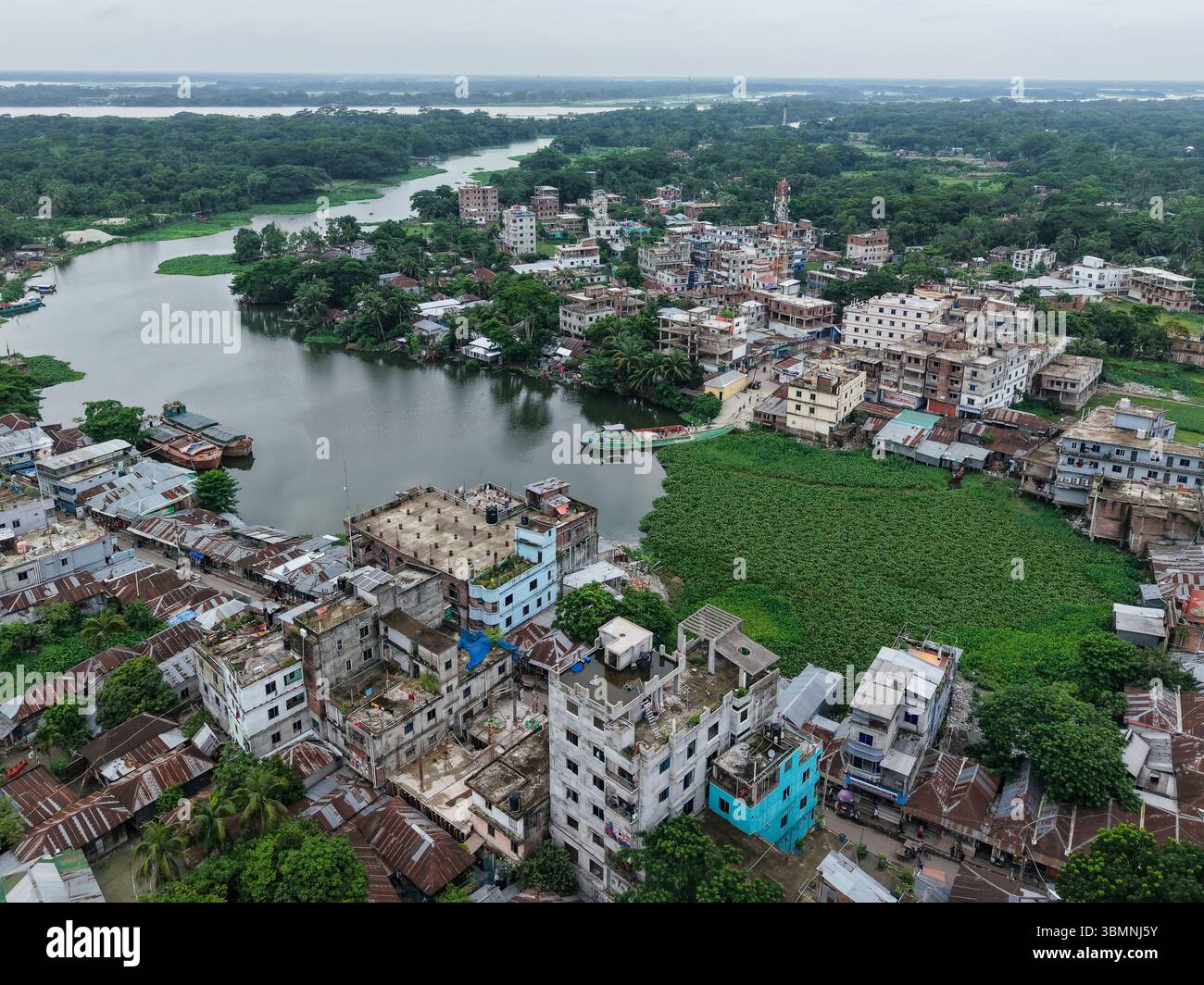 (EDITORS NOTE: Image taken with drone)An aerial view of a bustling ...