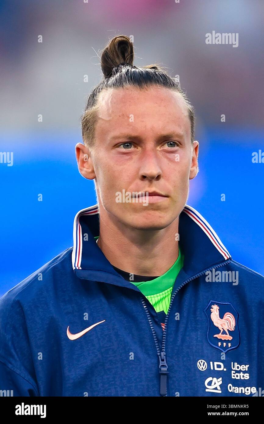 Grenoble, France - June 27: Goalkeeper Pauline Peyraud-Magnin of France ...
