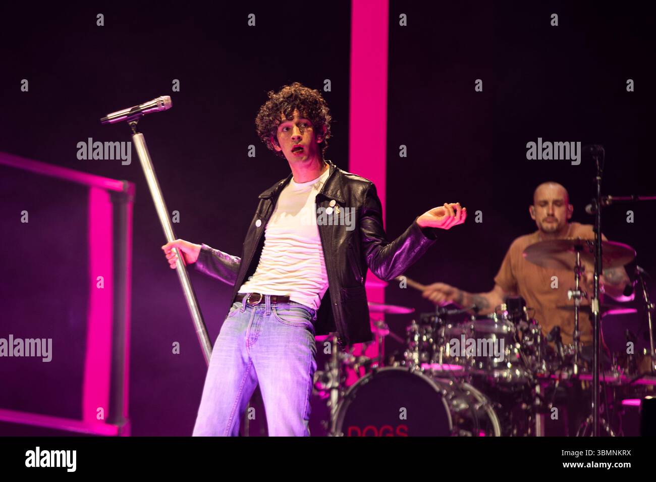 Worthy Farm, Somerset, United Kingdom. 27th June 2025. The 1975 close ...