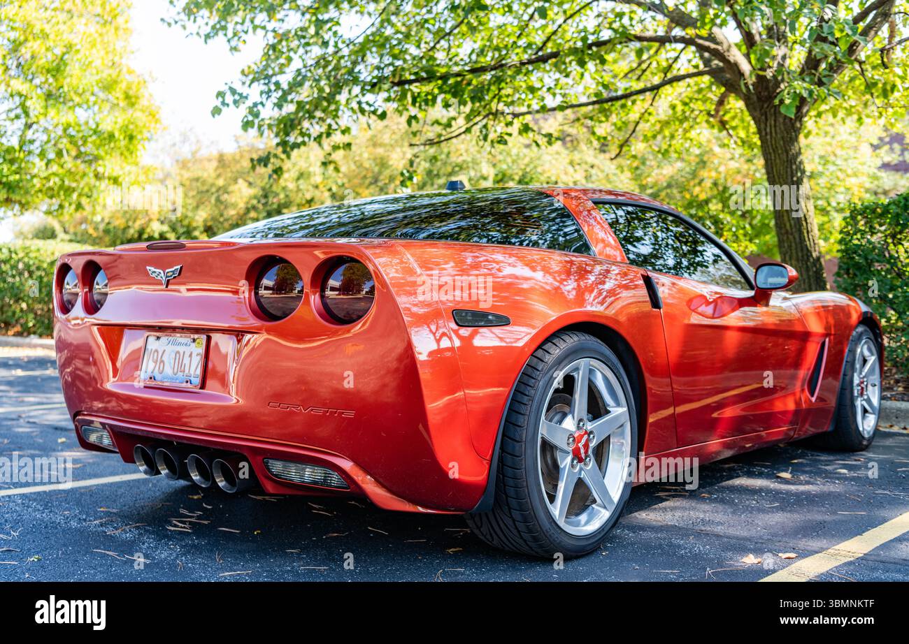 Park Ridge, Illinois, USA - August 29, 2024: 2005 Chevrolet Corvette C6 ...