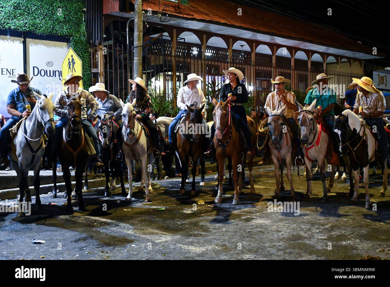 BAGACES, GUANACASTE PROVINCE, COSTA RICA: Riders attend the annual Tope Nacional Bagaces ...