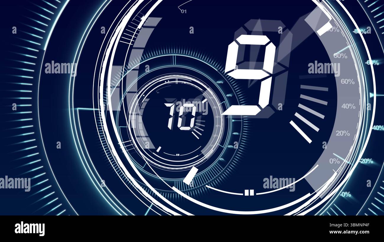 Modern countdown animation blue theme hi-res stock photography and ...
