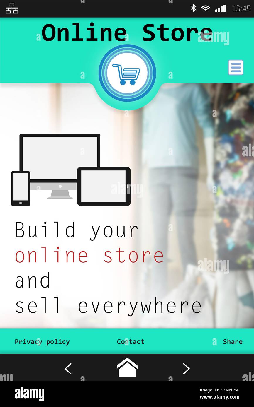 Screen of an online store Stock Photo - Alamy