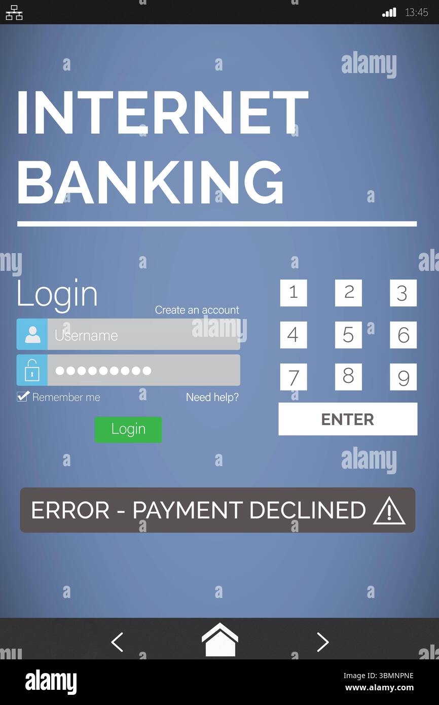 Mobile banking payment error hi-res stock photography and images - Alamy
