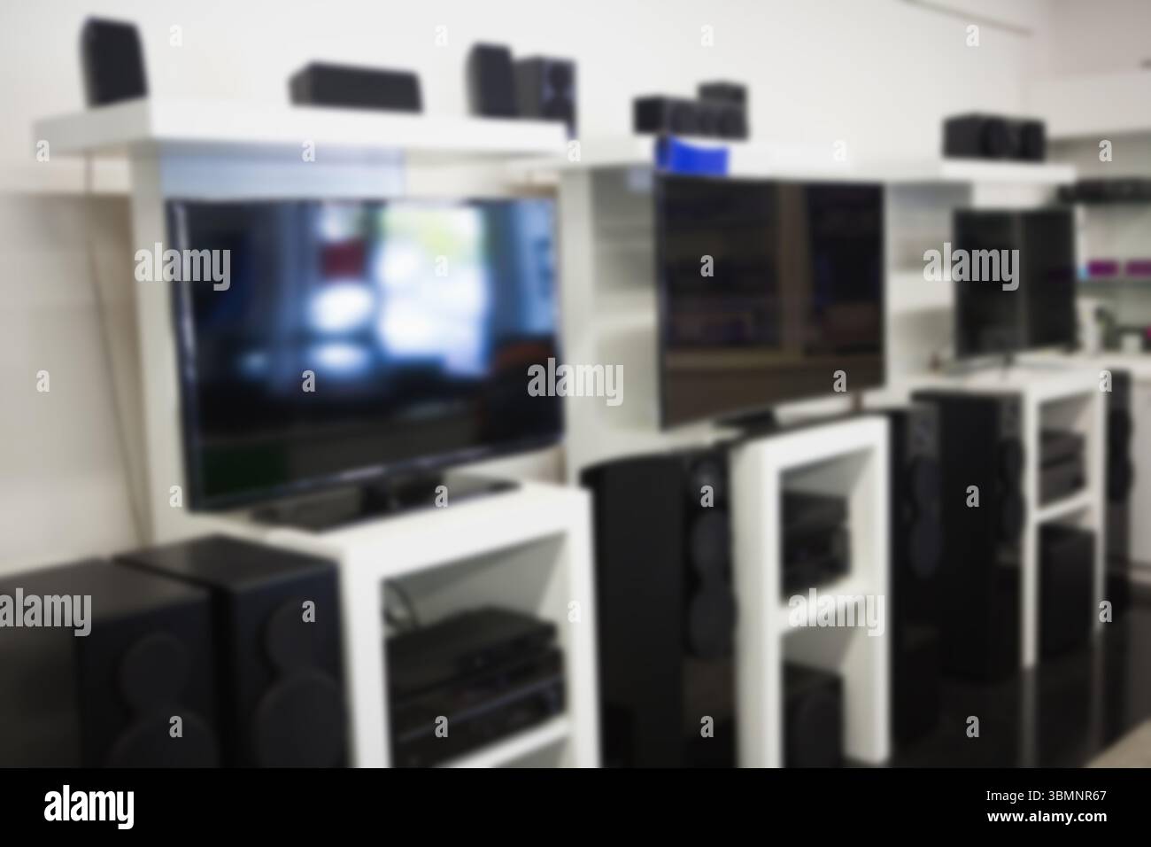 Defocused image of television sets Stock Photo - Alamy