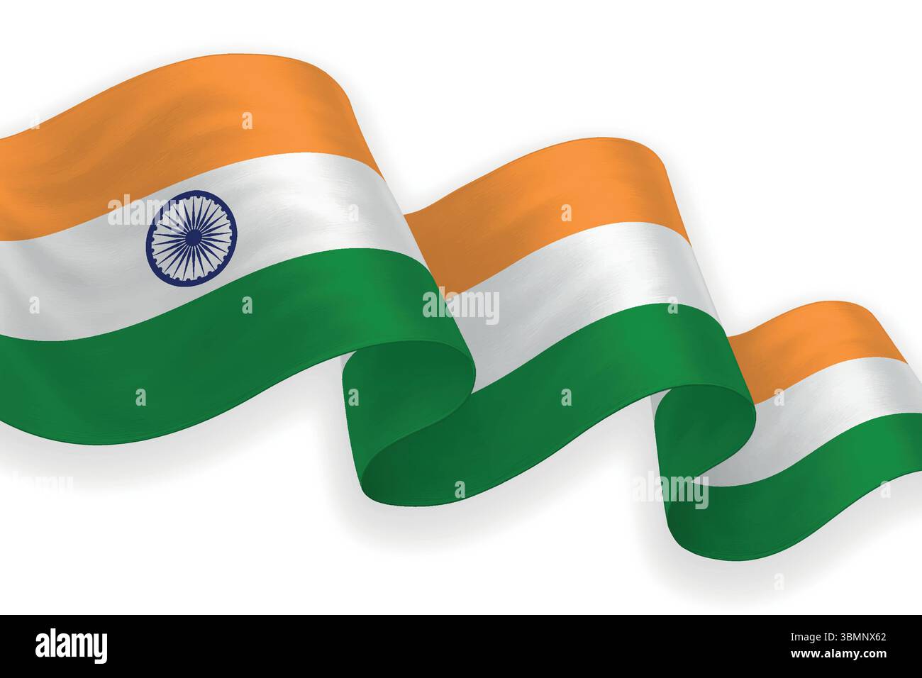 India flag waving on wind Stock Vector Images - Alamy