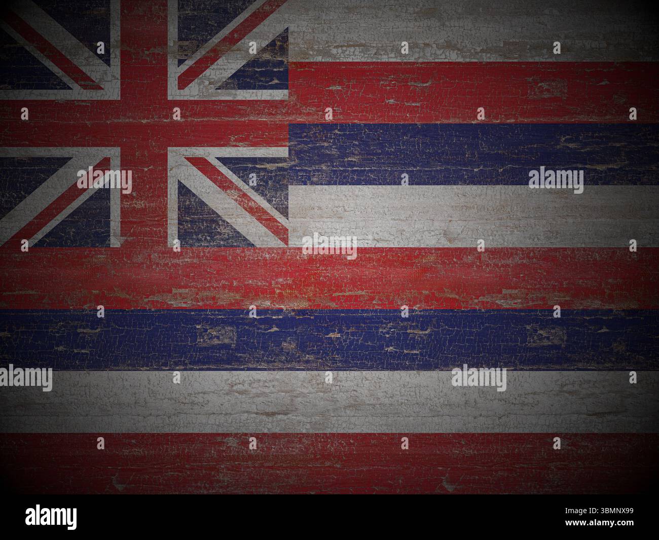 Old wooden Hawaii state flag background. 3d illustration Stock Photo ...