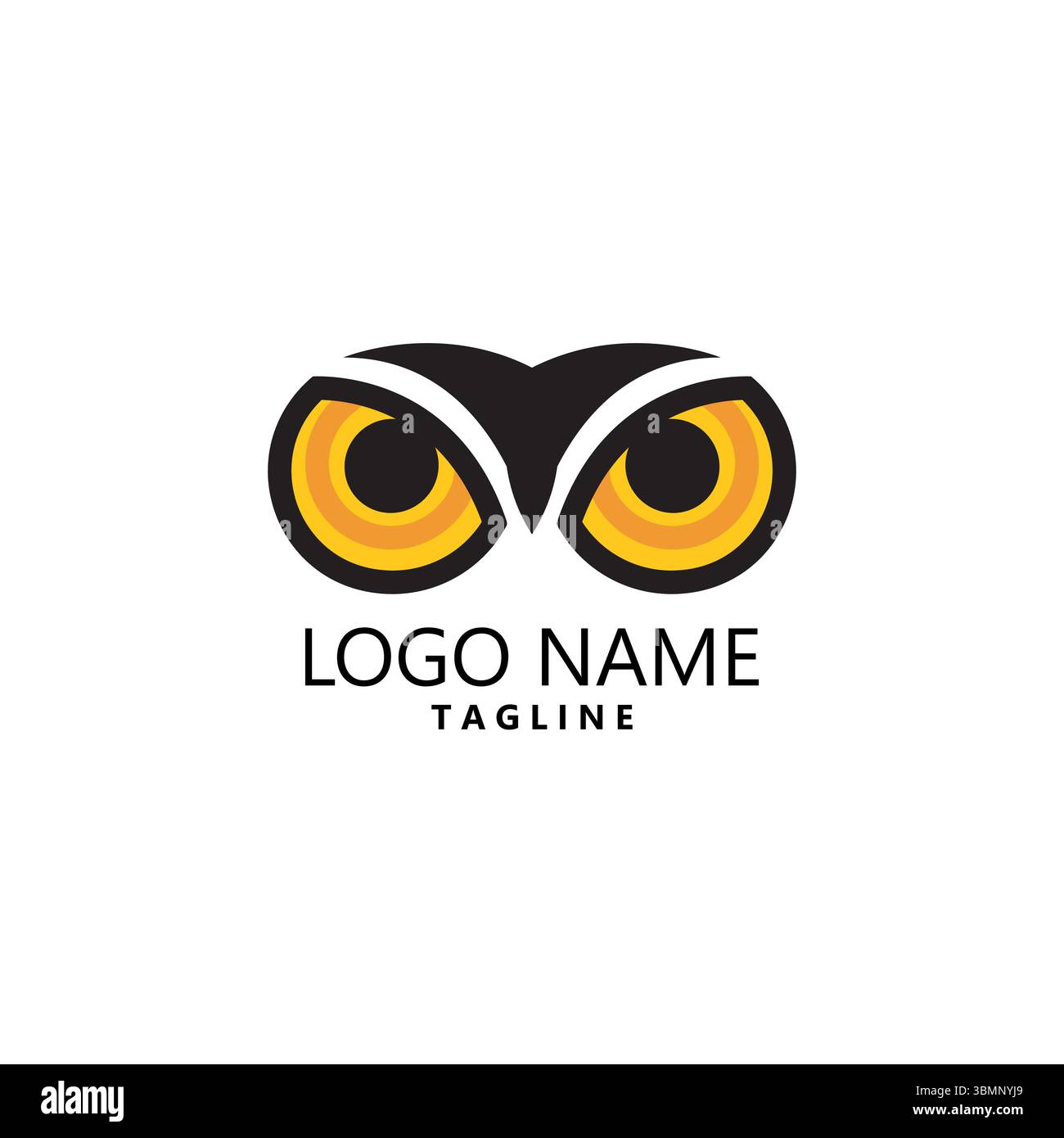 owl eyes logo design vector Stock Vector Image & Art - Alamy