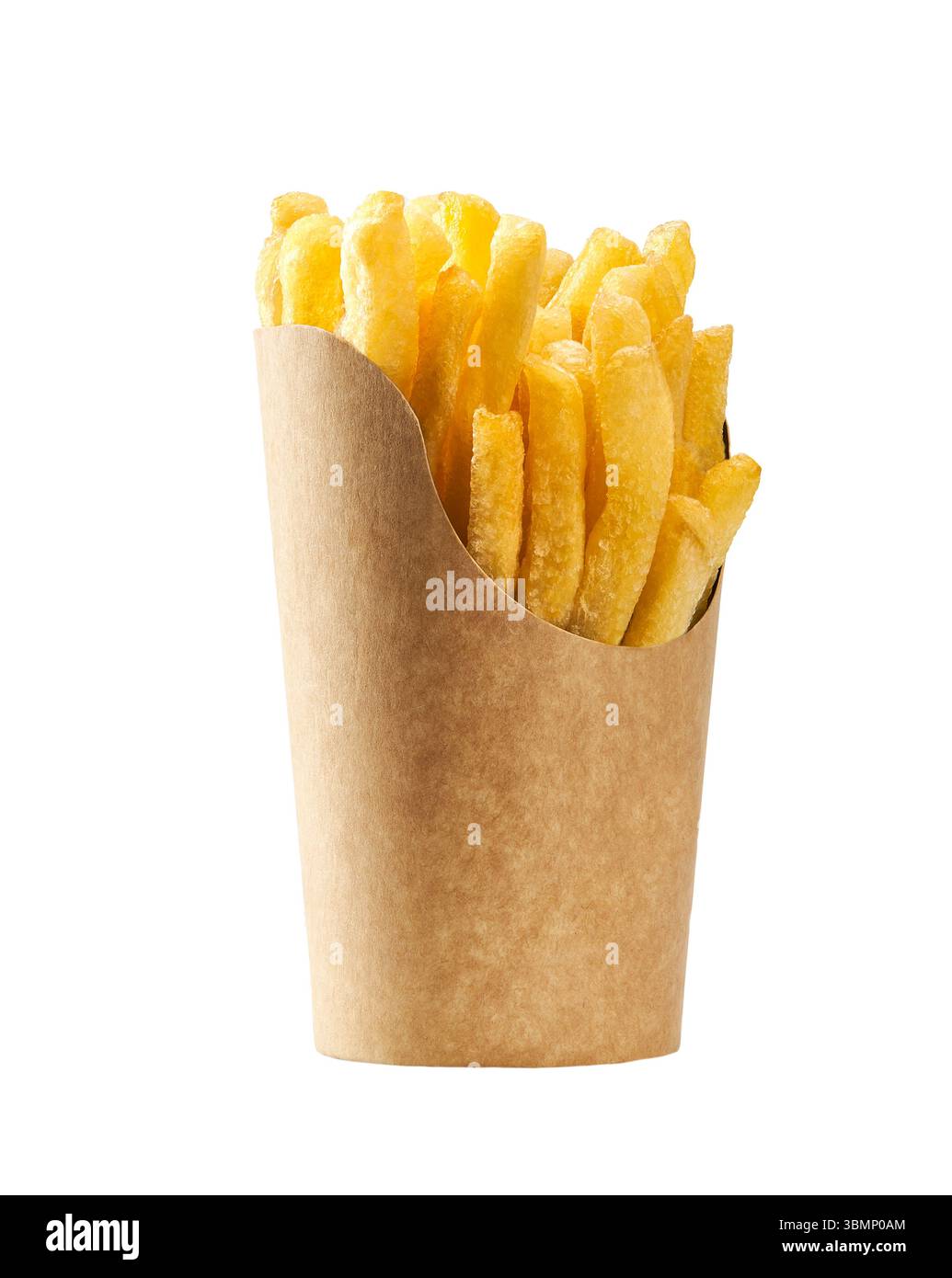 french fries in a paper wrapper . French fries in kraft blank paper fry ...