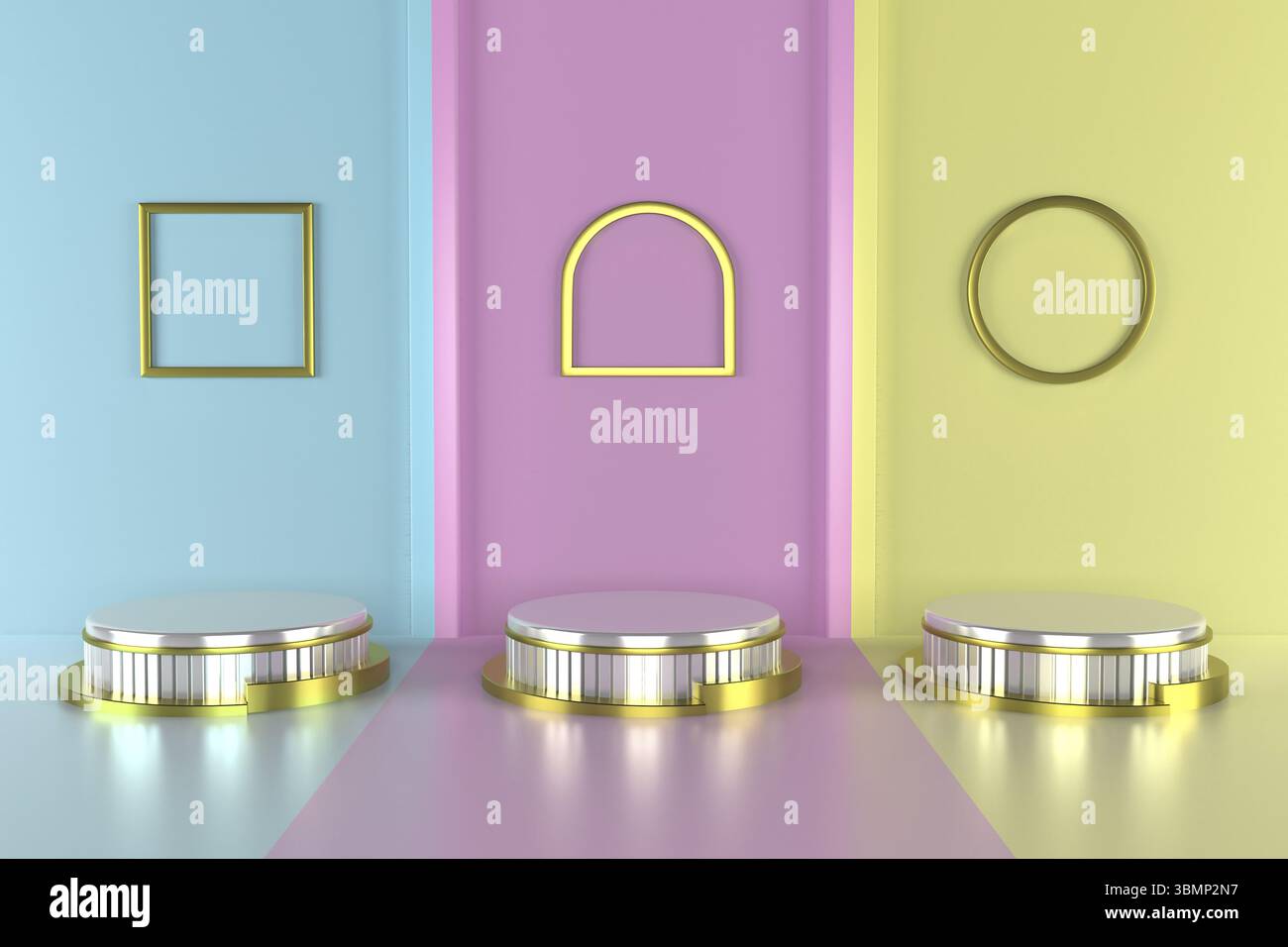 Abstract geometric podium background. Minimalist primitive shapes ...