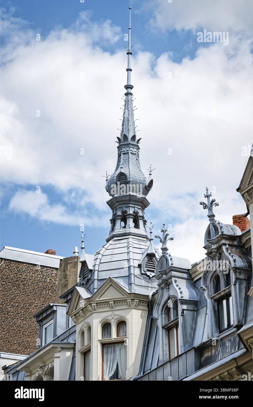 Old building with ornamented gables and onion dom in the style of ...