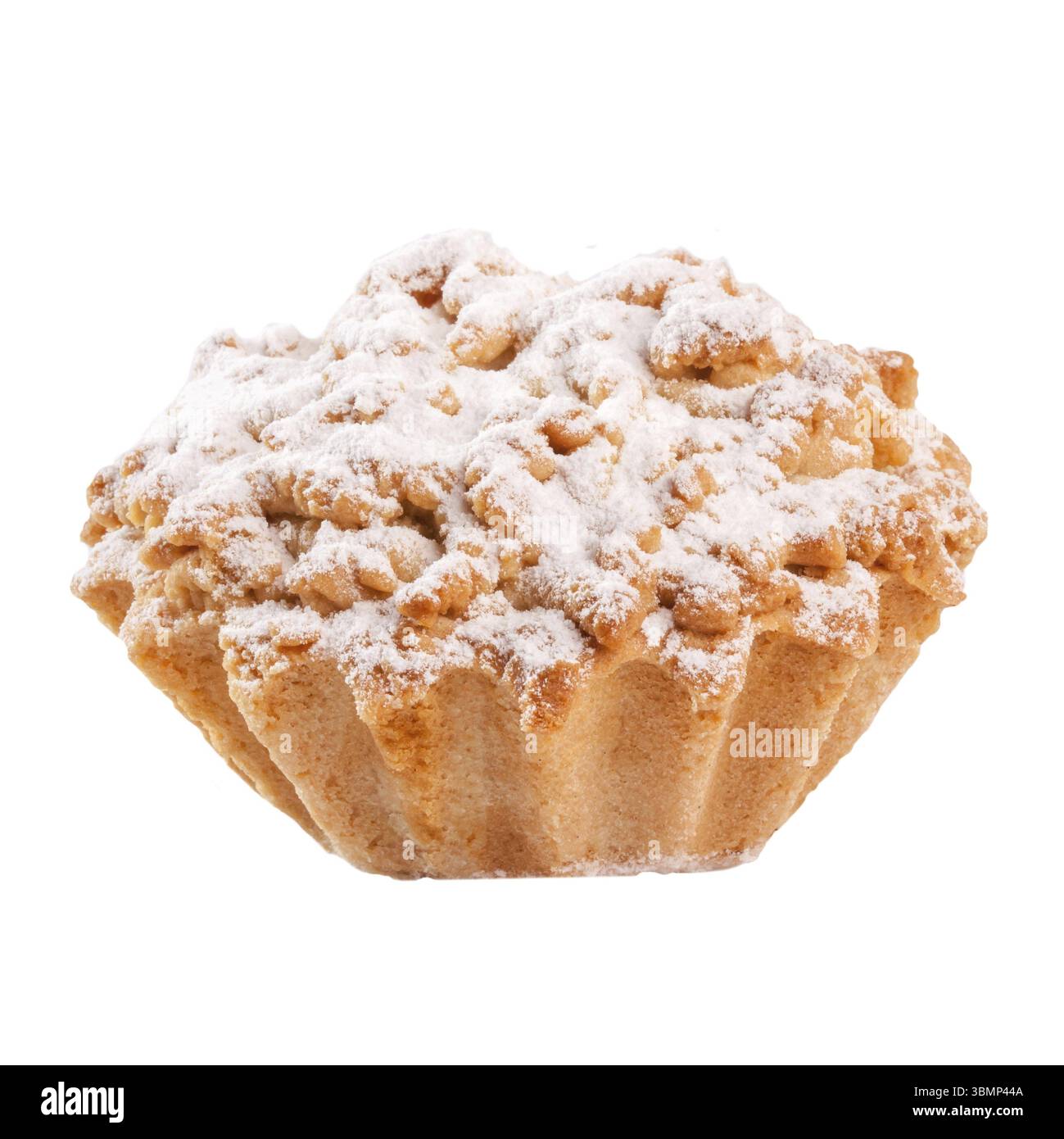 Closeup of whole shortcrust pastry basket with grated crumbs crust ...