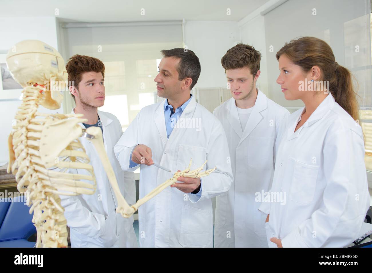 medical students and his teacher Stock Photo - Alamy
