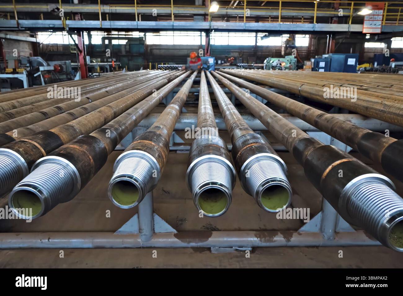 Pumped compressor pipes for the oil well. Oil and gas equipment Stock ...