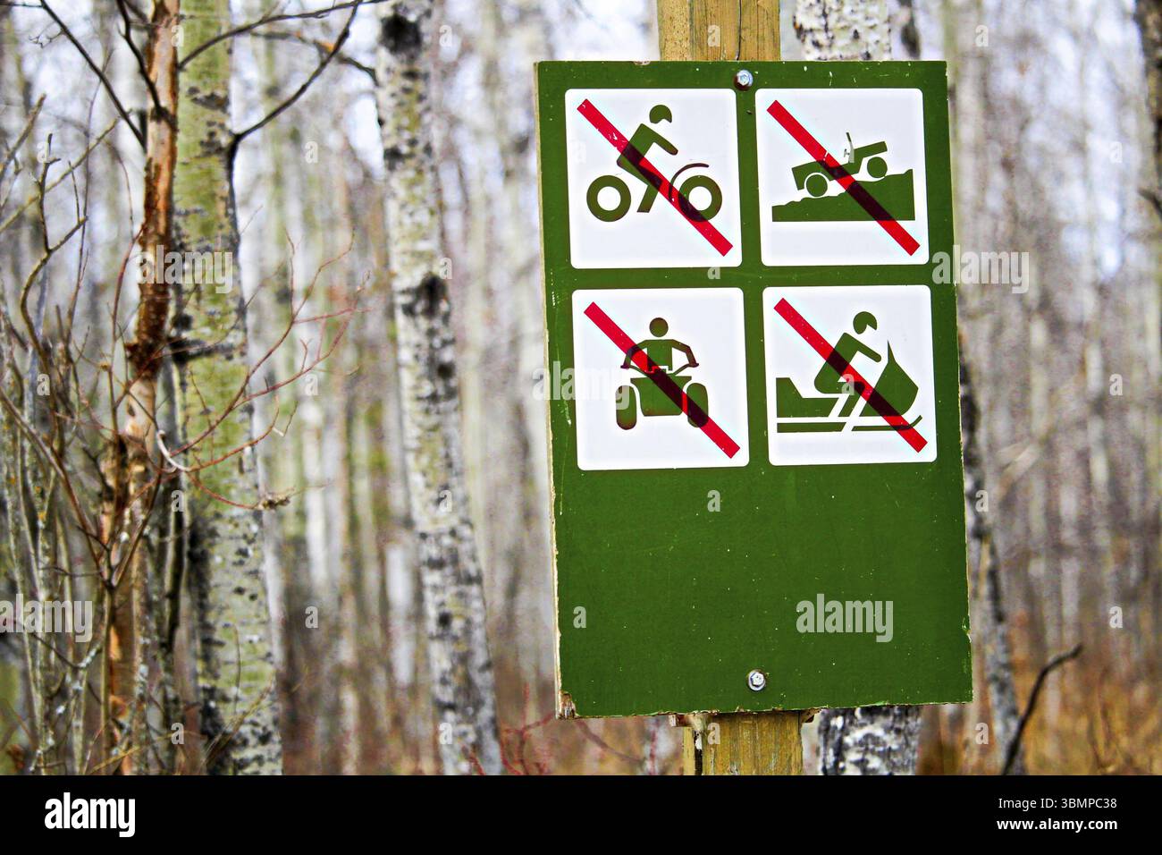 No recreational vehicles sign along a campsite road Stock Photo - Alamy