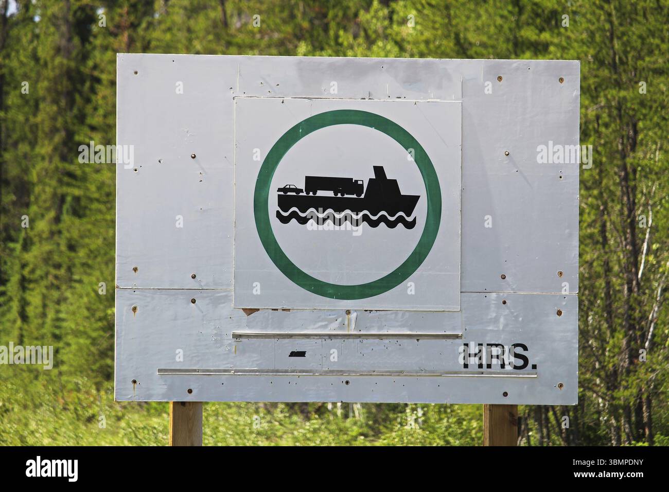 Signs indicating that the ferry is operational Stock Photo - Alamy