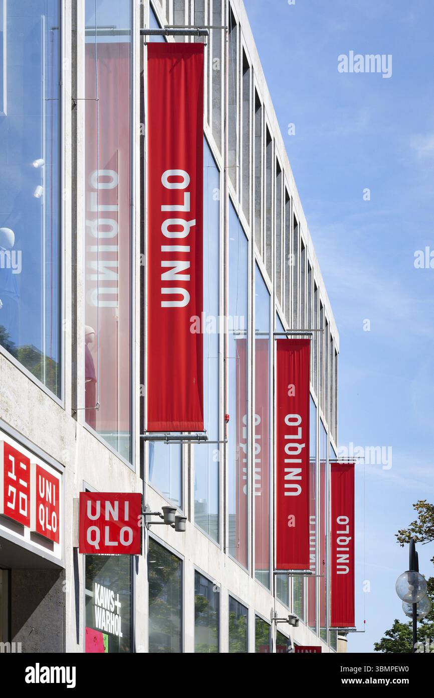 Cologne, Germany, August 12, 2024: Uniqlo store advertising sign and ...