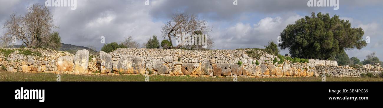 Prehistoric wall, Talayotic settlement of Ses Talaies de Can Jordi ...