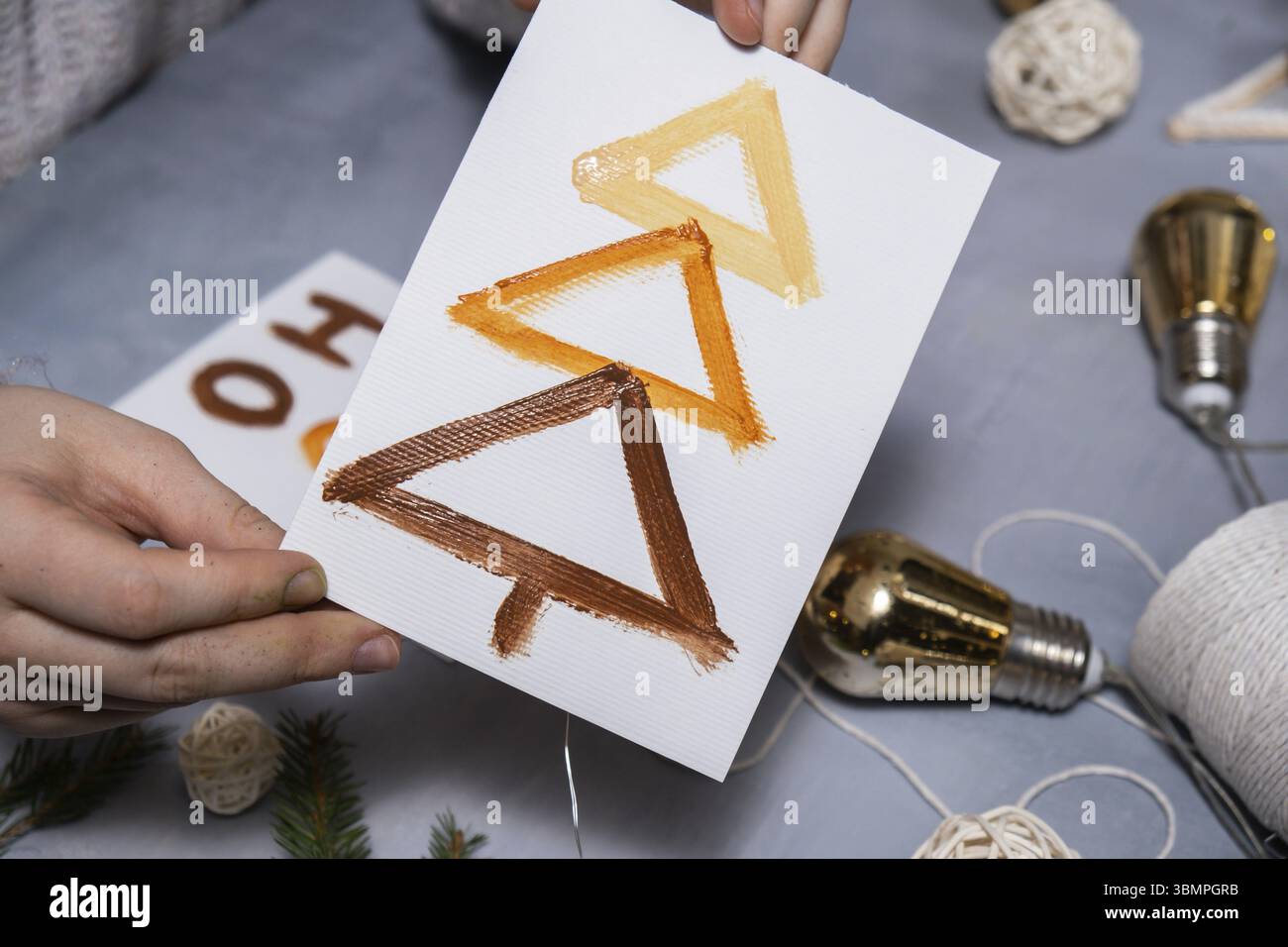 Sustainable Christmas preparation Diy process of making handmade ...