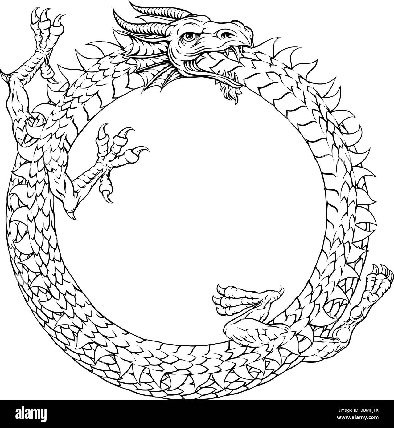 Serpent eating own tail hi-res stock photography and images - Alamy