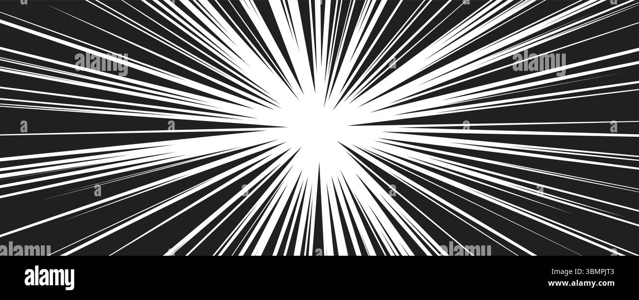 Explosion Burst Radial Light Beam Crush Glass. Speed Circle Spread ...