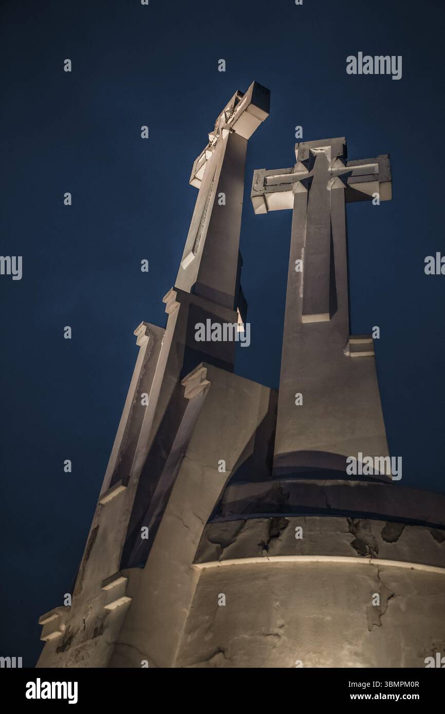 Hill of Three Crosses, Vilnius. Three Crosses hill. Three Crosses ...