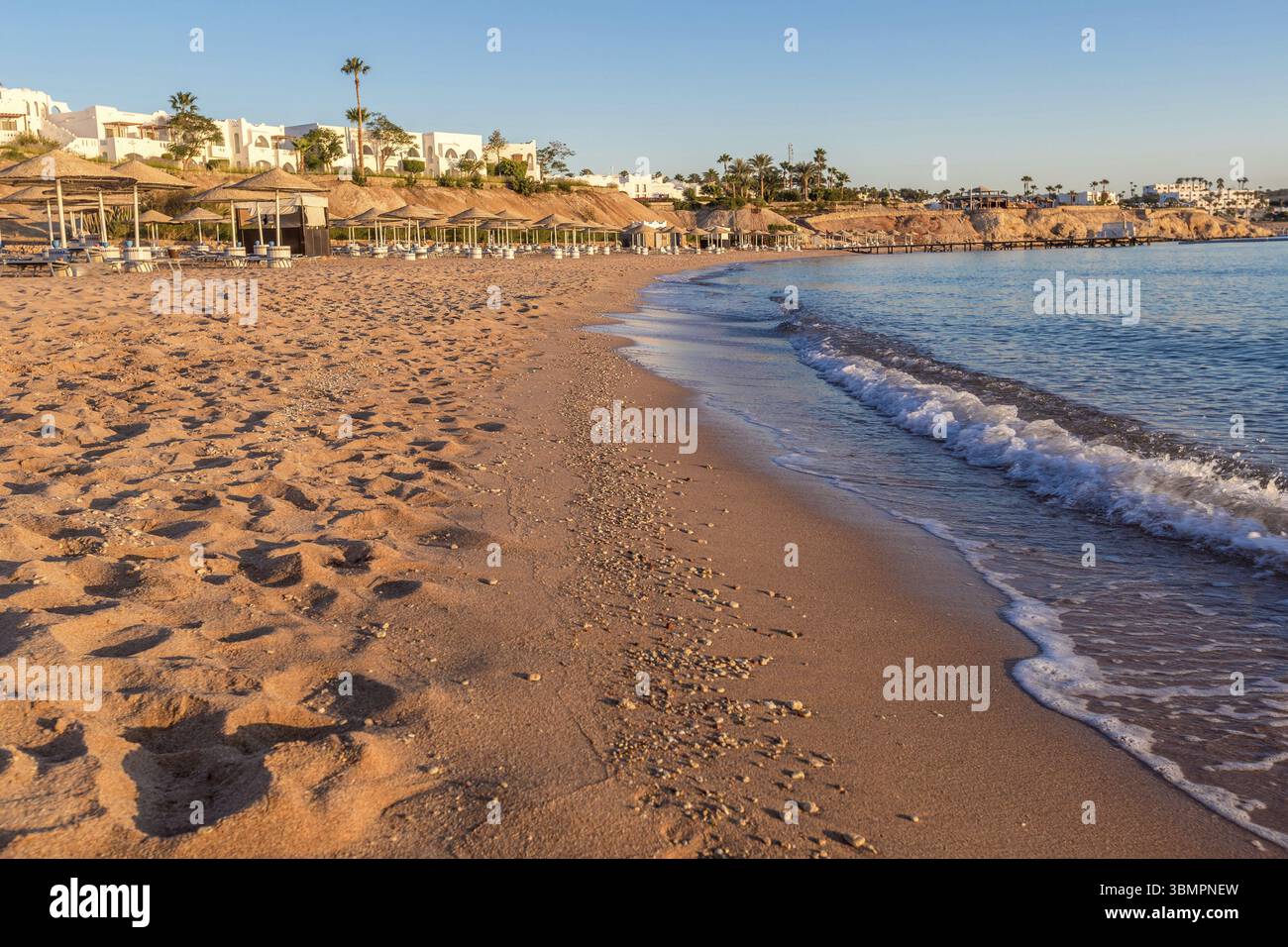 Beautiful beach coast in the Red Sea, Egypt. Summer landscape. Travel ...