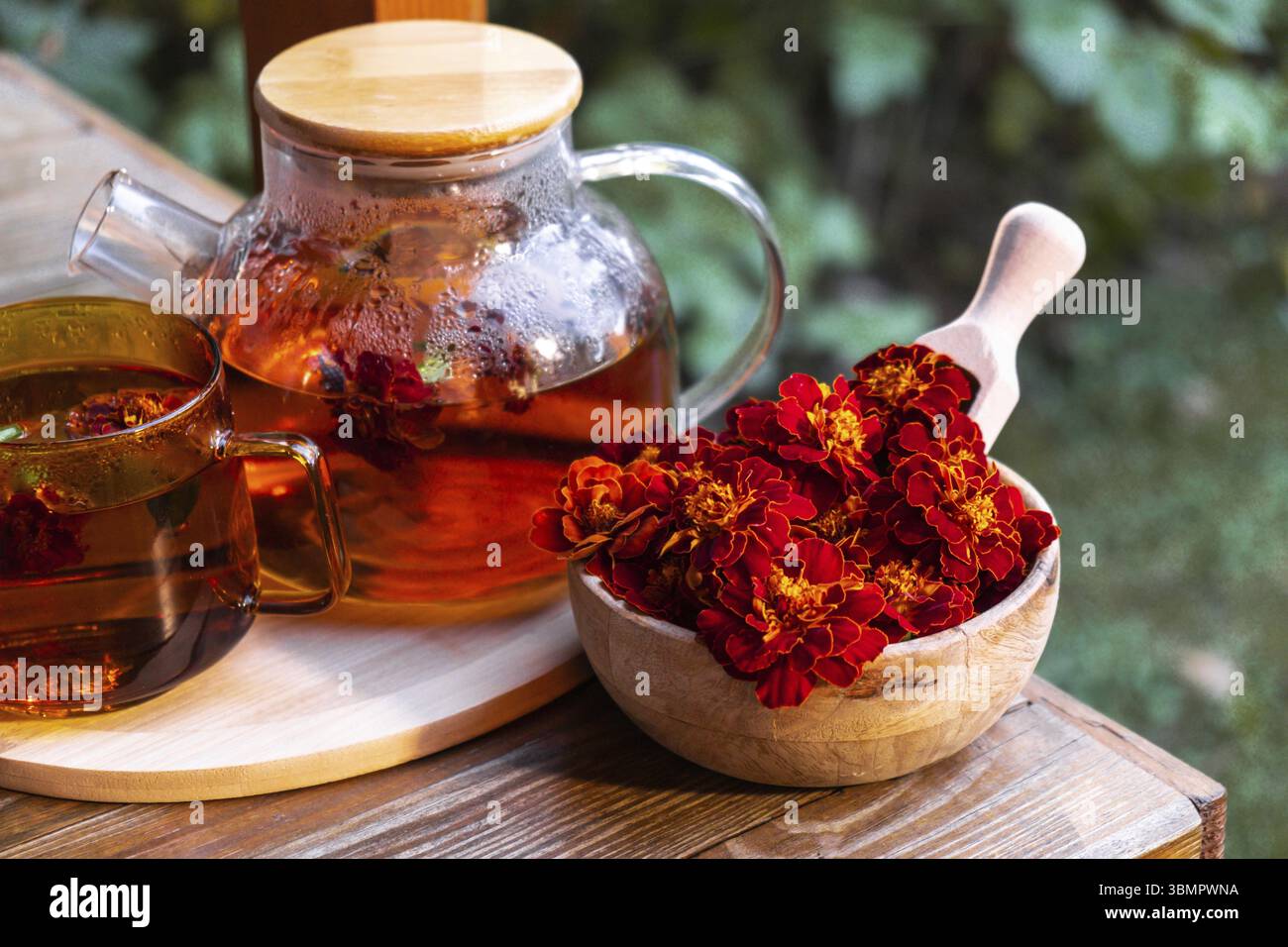 Yellow hot flower marigold hi-res stock photography and images - Alamy
