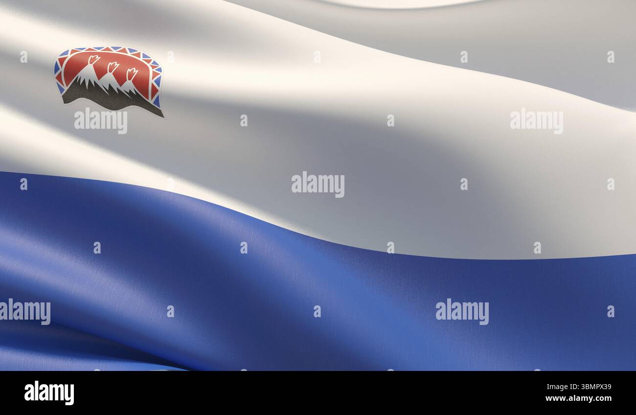 High resolution close-up 3D illustration. Flags of the federal subjects ...