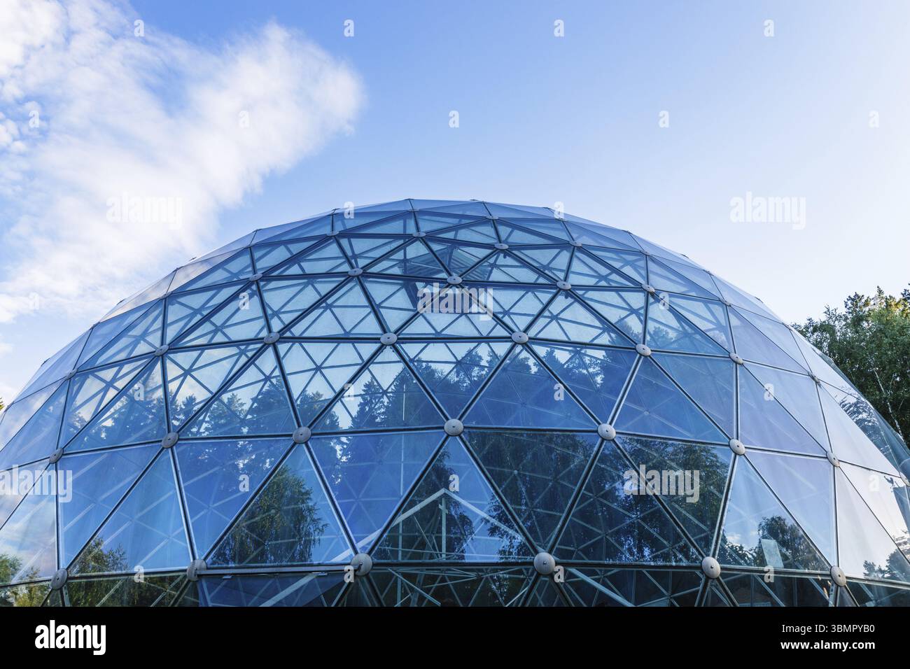 Structural glass facade curving roof of the Pyramid of Merkine in ...