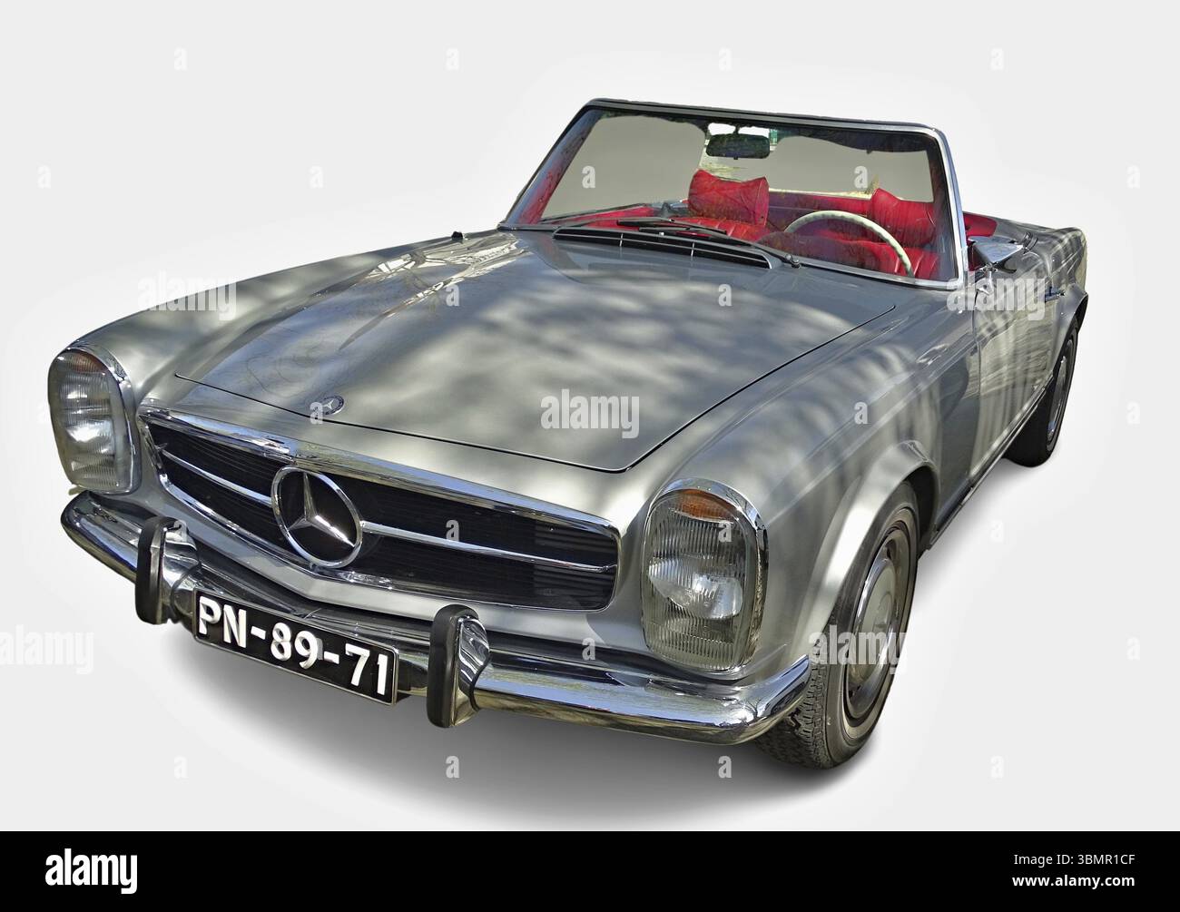 Classic Mercedes-Benz 280 SL parked, showing its iconic design and red ...