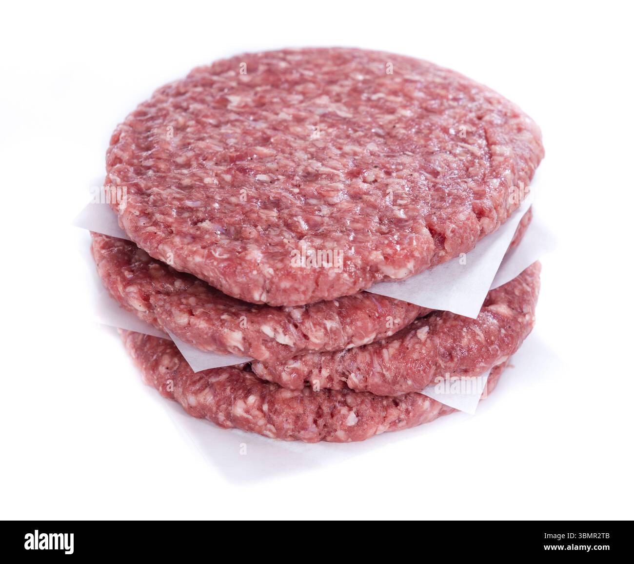 Burger (raw minced Beef) isolated on white background Stock Photo - Alamy