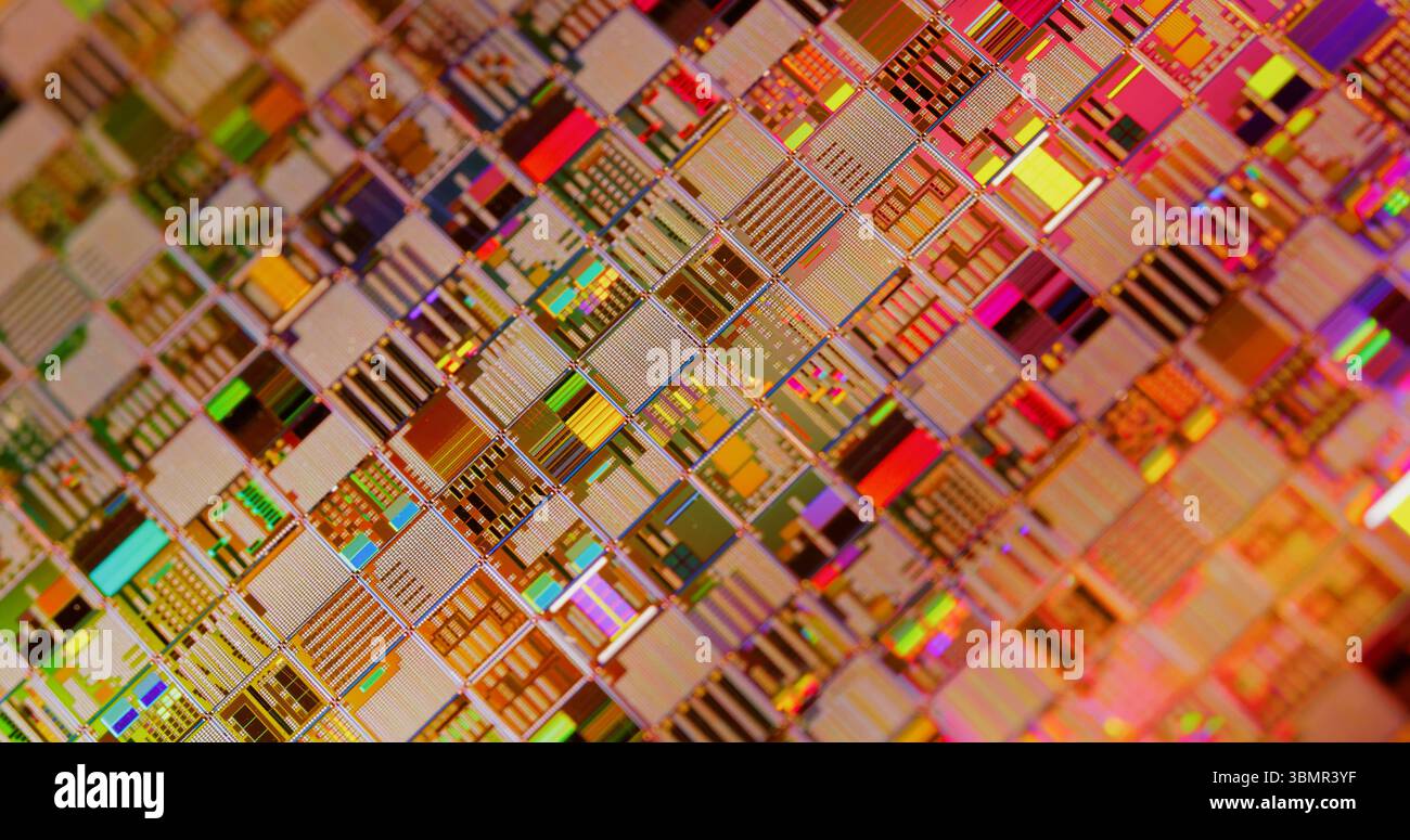 Silicon semiconductor wafer close-up. In electronics, a wafer also ...