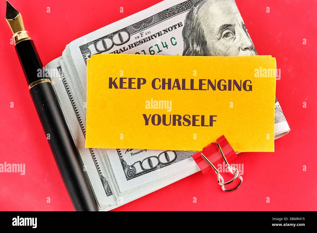 Personal growth concept. Words KEEP CHALLENGING YOURSELF Stock Photo ...