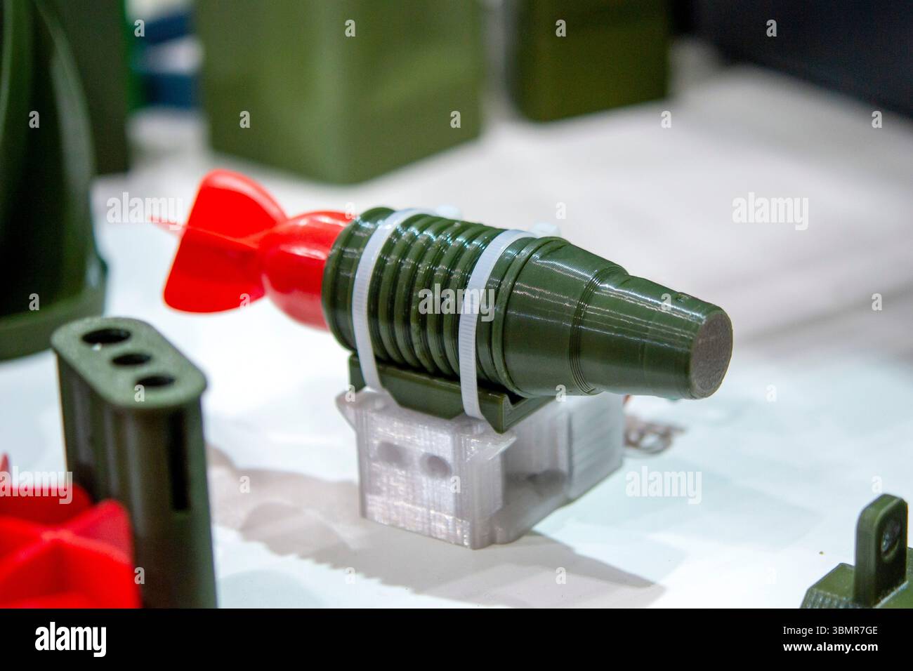 Bomb. Small bomb model for drone. Model of bomb printed on 3D printer ...