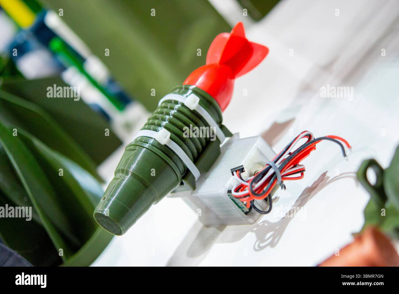 Bomb. Small bomb model for drone. Model of bomb printed on 3D printer ...