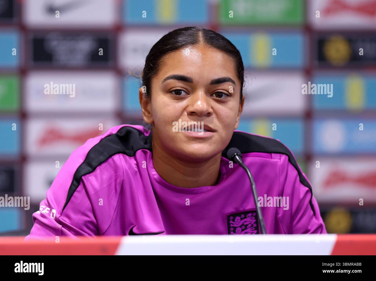 England's Jess Carter during press conference at St. George's Park ...