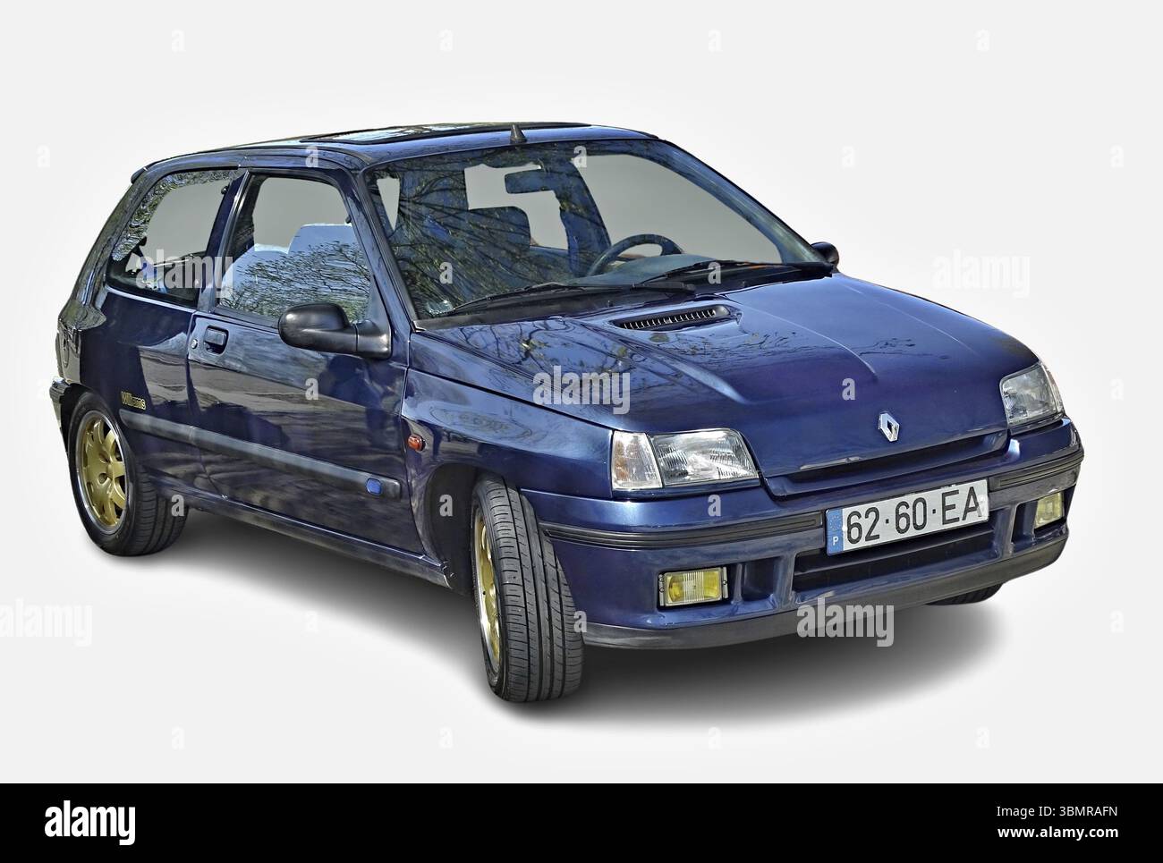 Dark blue Renault Clio Williams parked, showing its iconic sporty ...