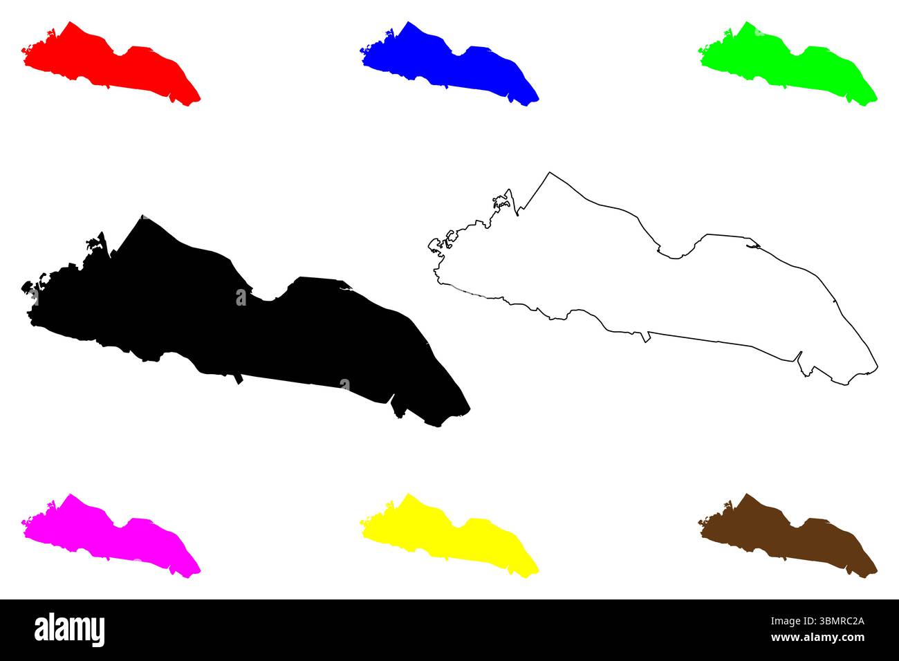 Abiko city (Japan, Nihon-koku or Nippon-koku, Kanto region) map vector ...