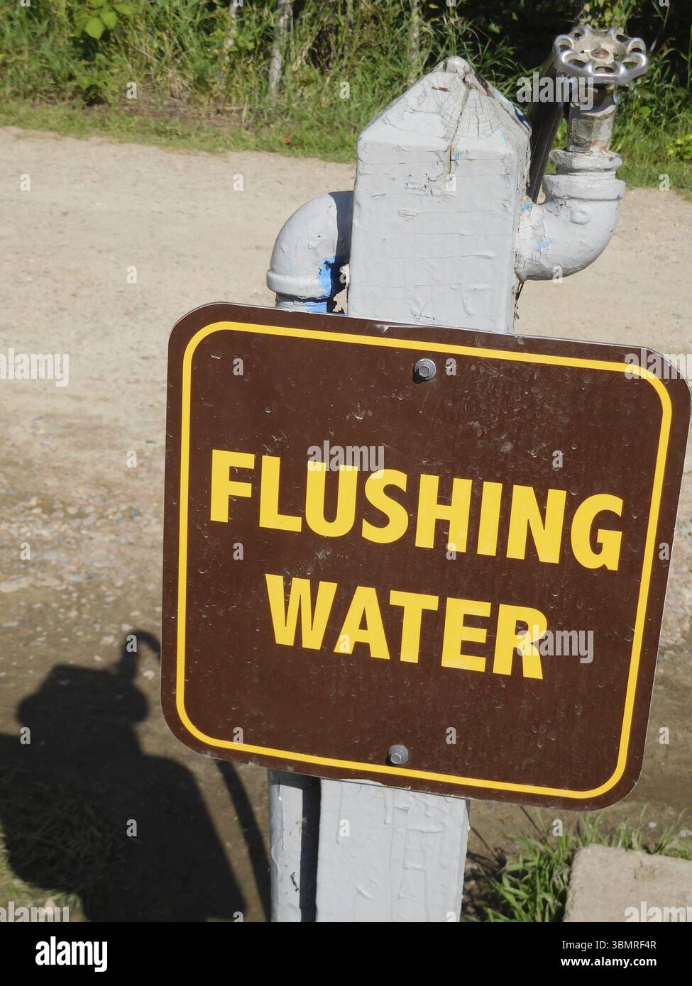 Flushable Water Station at a Campground Stock Photo - Alamy