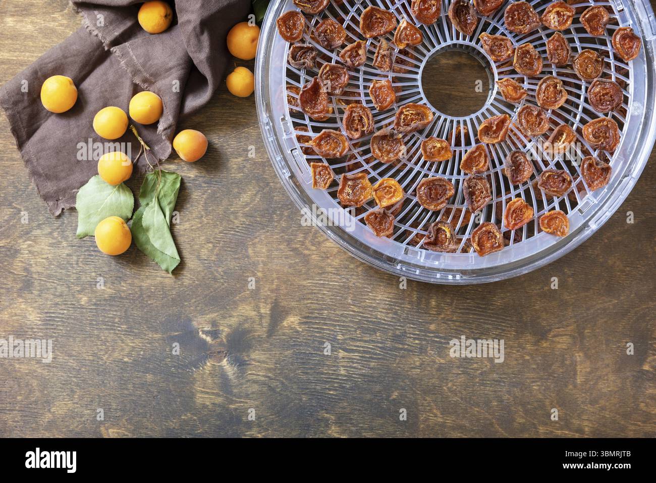 The process of home cooking dried fruits or candied fruit in an ...