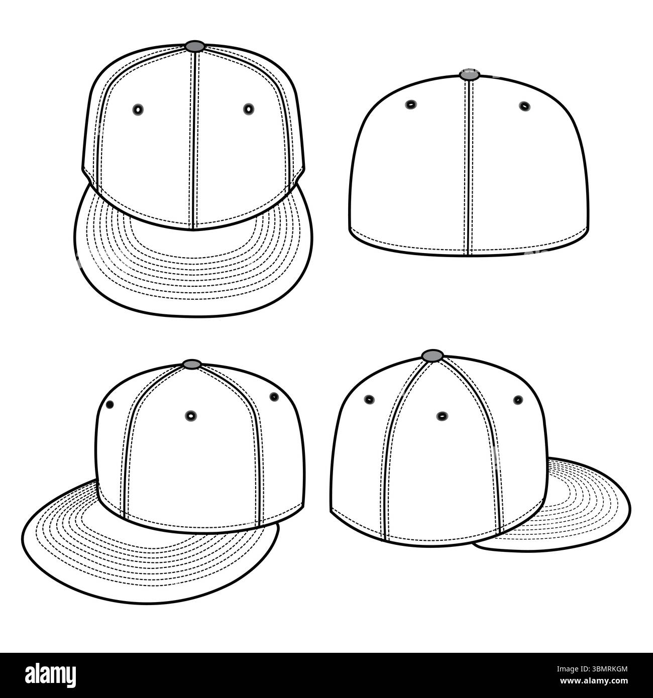 Male snapback cap Stock Vector Images - Alamy