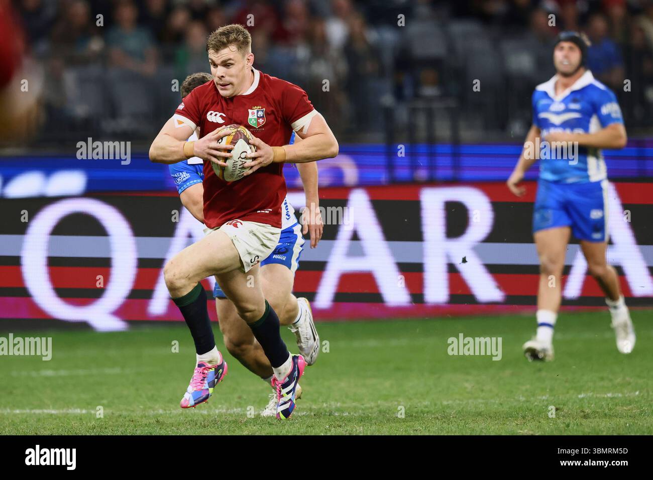 Garry Ringrose of the British & Irish Lions runs to score a try during ...